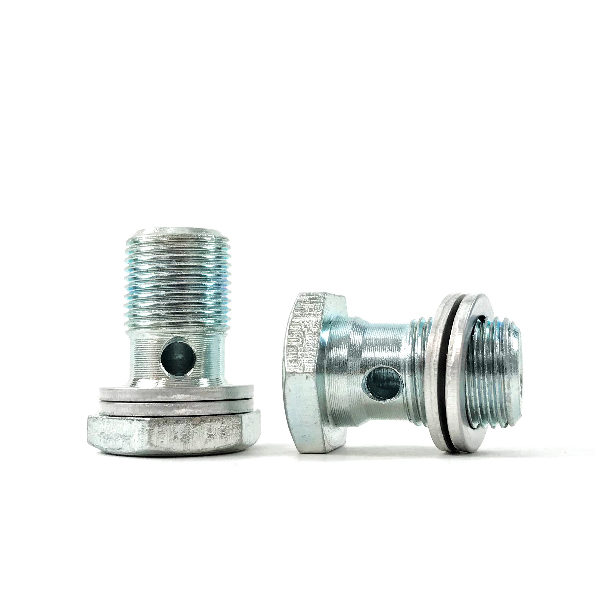 2x M12 x 1.00mm MILD STEEL BANJO BOLTS & CRUSH SEALING WASHERS M12X1 ...