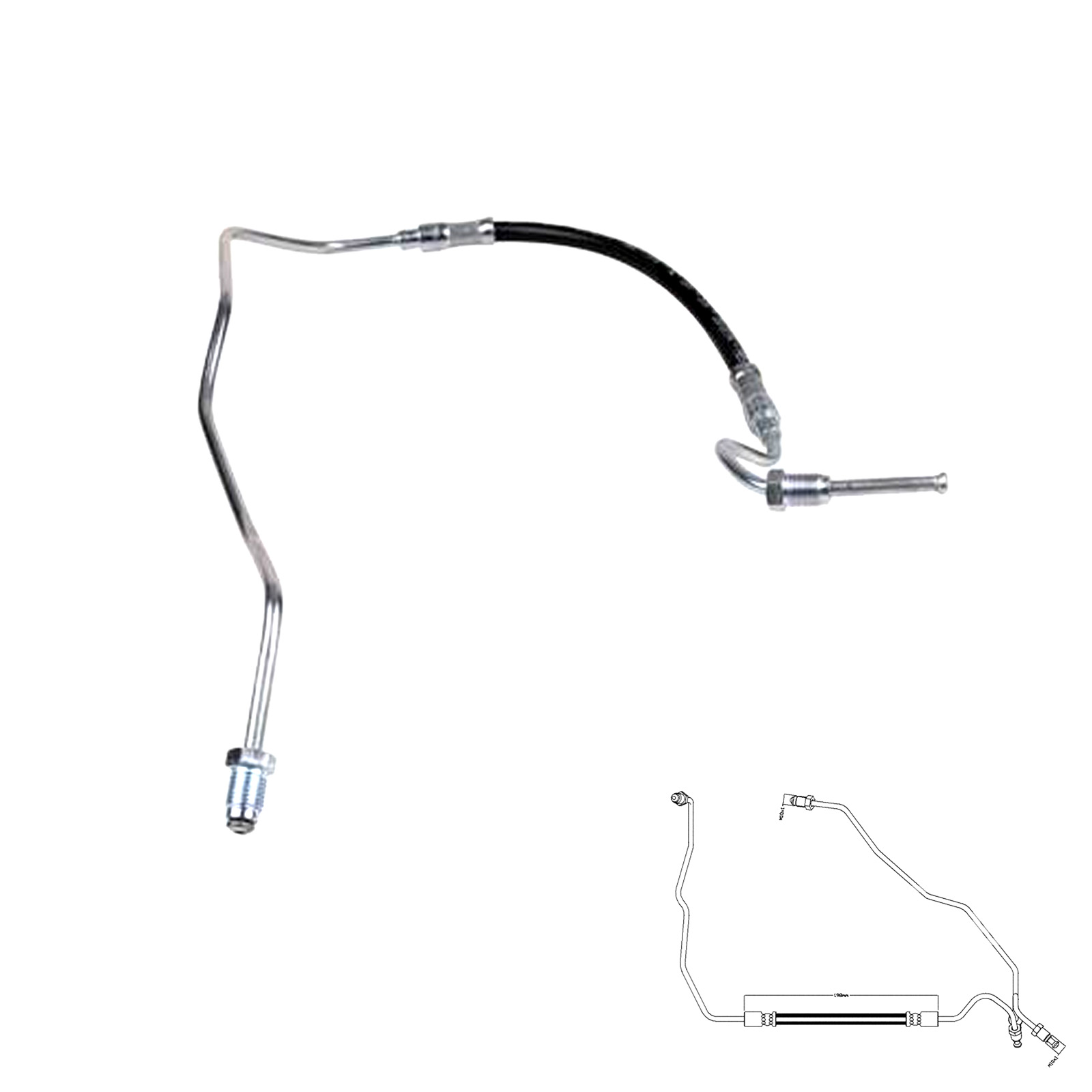 REAR LEFT BRAKE FLEXI HOSE BRAKE PIPE FITS: RENAULT SCENIC 3 09-16 ...